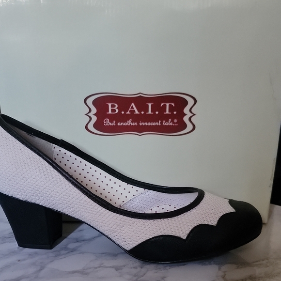 Bait | Shoes | Black And White Twotone Heels | Poshmark